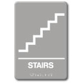 Stairs Sign, 6 x 9 Plastic, ADA Tactile II Braille