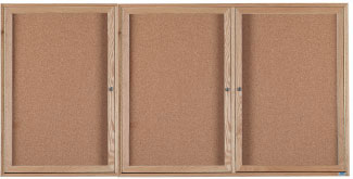Wood Frame Enclosed Bulletin Board, 72 x 36, Lockable, Custom Options ...