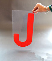 18 inch Jumbo Red Flex Letters for Change Marquee | CFL18B