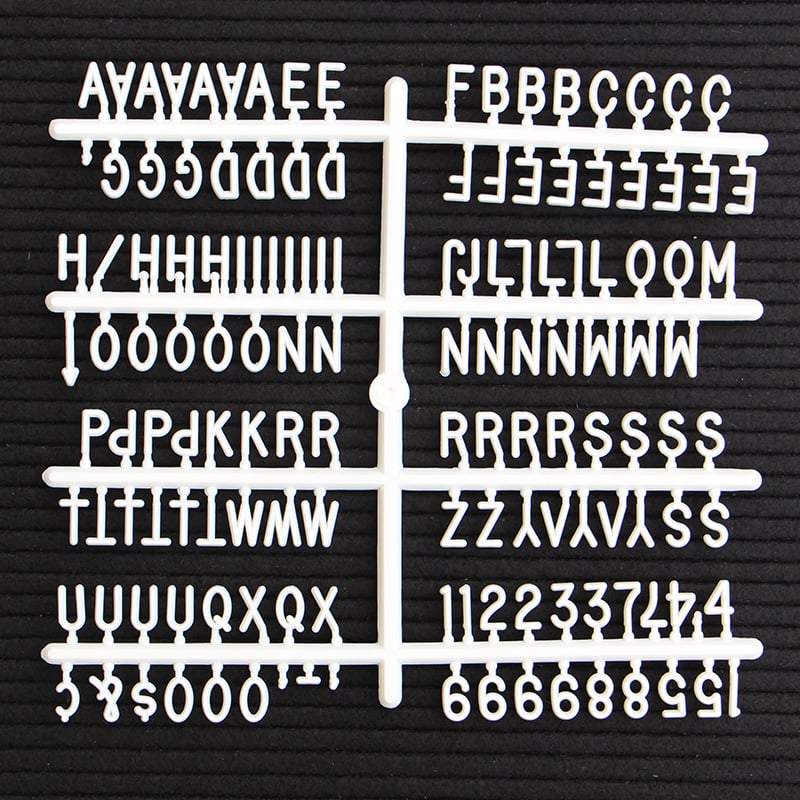 1/2 inch Universal Letter Board Letters | 282 Piece Sprue | CL3652301