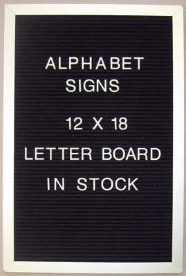 12 x 18 Changeable Black Felt Letter Board