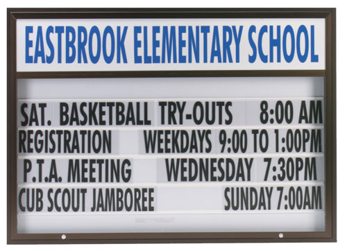 School Marquee Sign 72W x 52H Double Sided - Free Design | MS137252D