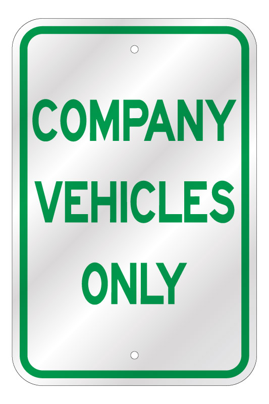 Company Vehicles Only Sign