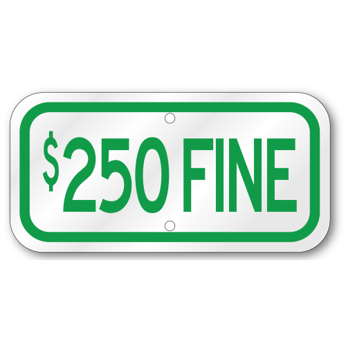 250 Fine Green Placard Signs | 3M Reflective Outdoor Quality | PS03G13F250