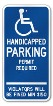 Handicap Parking Signs State Compliant