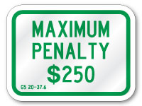 Handicap Parking Signs State Compliant