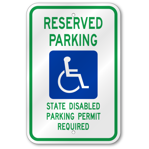 Washington Handicap Parking Sign | 3M Reflective Outdoor Quality ...