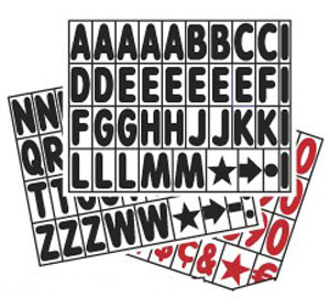 White Signs With Black Letters