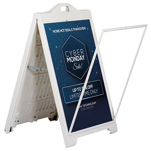SignPro A Frame Sign For 24 x 36 Posters | White Without Lens ...
