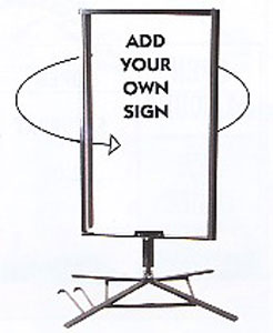 Wind Spinner Sidewalk Signs - Made From Steel - Strong | W1836