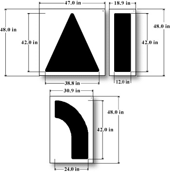 78 inch - 3 Piece Arrow Stencil Set | Maxi Thick Plastic | 72006D