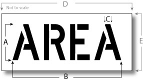 Area Stencil, Reusable Maxi Thick Plastic, Pavement Marking | 63010