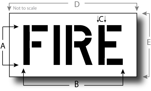Fire Stencil | Parking Lot Stencil