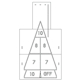 Shuffleboard Stencil, 3 pieces, 72 x 120 Pro Grade, Reusable Maxi Thick ...