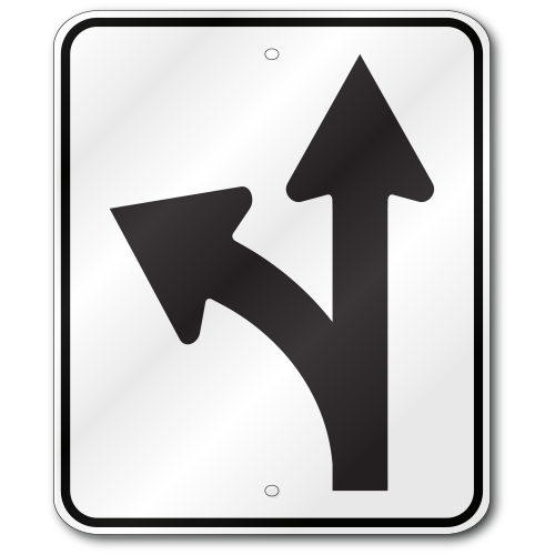 Left Optional Movement, R3-6L Traffic, .080 Outdoor Reflective Aluminum ...