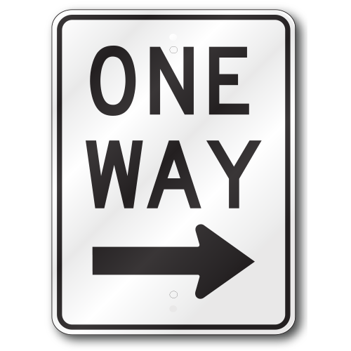 One Way Right Arrow Sign, R6-2R Outdoor Reflective | Official