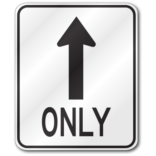 Straight Only, R3-5A Traffic, .080 Outdoor Reflective Aluminum ...