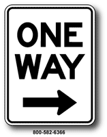 One Way Right Arrow R6-2R