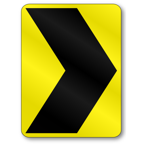 Chevron, W1-8 Traffic Sign, .080 Outdoor Reflective Aluminum, Official ...