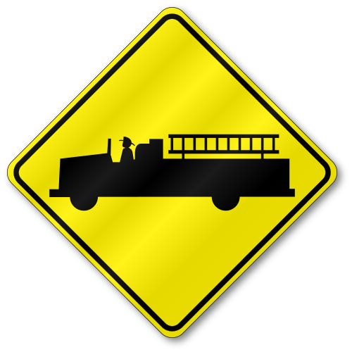 Emergency Vehicles Sign, W11-8 Outdoor Reflective | Official | TR02W118