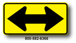 Large Dual Arrow W1-7 Traffic Sign Warning | TR02W1-7