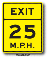 Exit Speed Limit Advisory W13-2