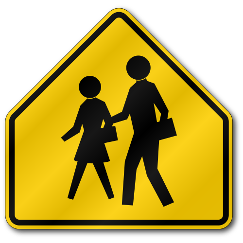 School, S1-1 Traffic, .08" Outdoor Reflective Aluminum, Official | TR03S11