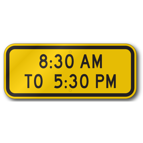 School Time of Day, S4-1 Traffic Sign, .080 Outdoor Reflective Aluminum ...