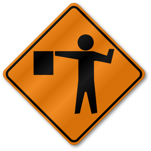 Flagger Ahead Symbol Sign W20-7A | TR04W207A