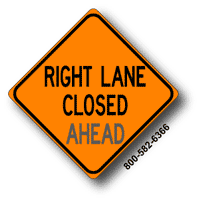 Right Lane Closed W20-5R