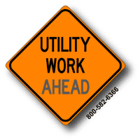 Utility Work Ahead W21-7 Temporary Traffic Sign | TR04W21-7
