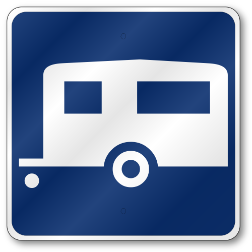 Camping Trailer, D9-3A Traffic Sign, .080 Outdoor Reflective Aluminum ...