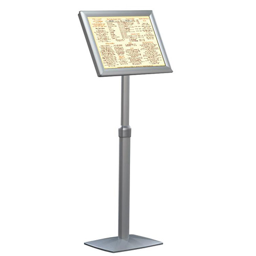 18 x 22 Snap Frame Floor Stand, 43 inch Adjustable Post, 11 inch Base