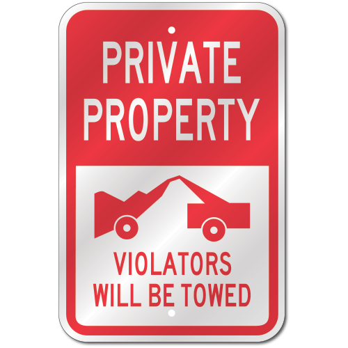 Private Property No Parking Sign | 3M Reflective Outdoor Quality | PS081982