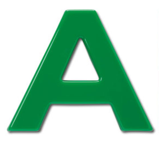 24 inch Helvetica Bold Extended Plastic Building Sign Letters Formed By ...