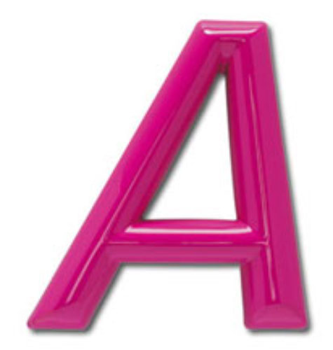 4 inch Helvetica Medium Italic Round Plastic Building Sign Letters ...