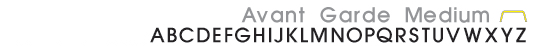 Avant Garde Medium Cast Metal Sign Letters | Aluminum or Bronze