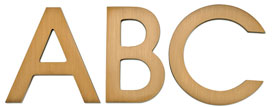 Avant Garde Medium Cast Metal Sign Letters | Aluminum or Bronze