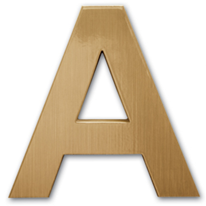 12 inch Arial Bold Cast Metal Sign Letter | Aluminum or Bronze | BL2NN12