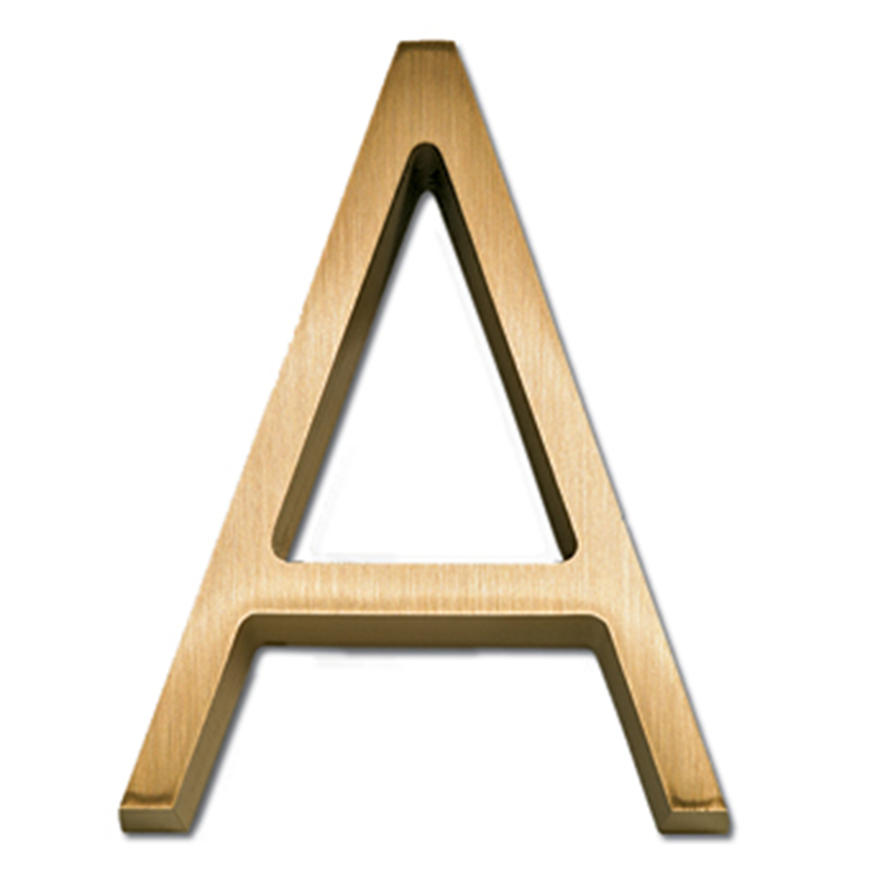 6 inch Ribbon Deep Cast Metal Sign Letters | Aluminum or Bronze