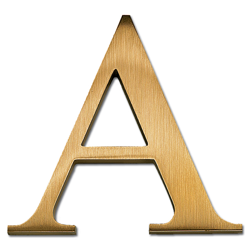 6 inch Times New Roman Cast Metal Sign Letters | Aluminum or Bronze