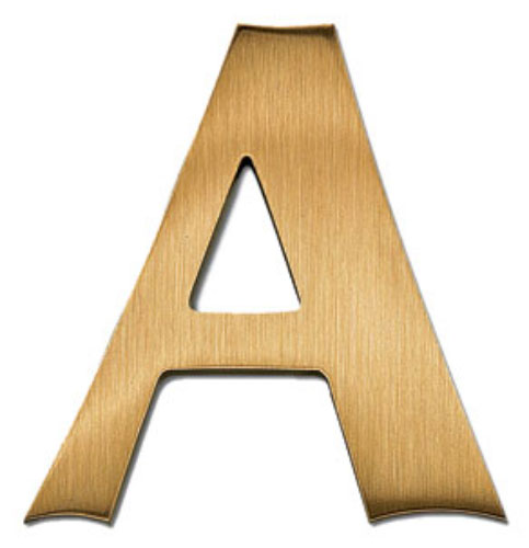 6 inch Optima Cast Metal Sign Letters, Aluminum or Bronze | BL2T006