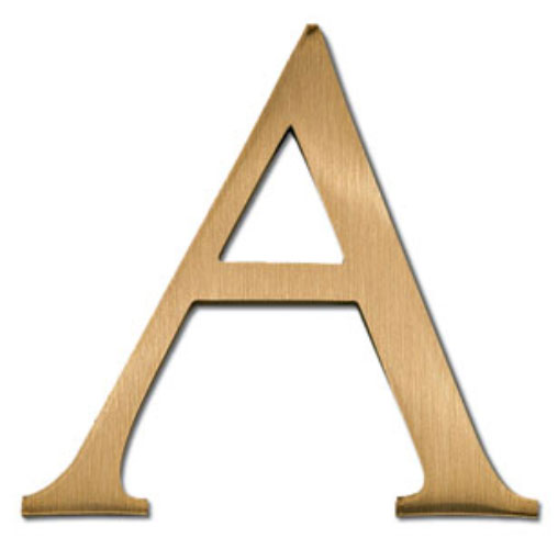 4 inch Palatino Cast Metal Sign Letters, Aluminum or Bronze | BL2V004