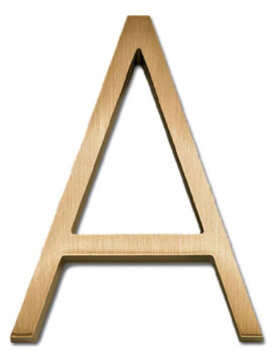 2 inch Ribbon Cast Metal Sign Letters BL2Y002 - Alphabet Signs