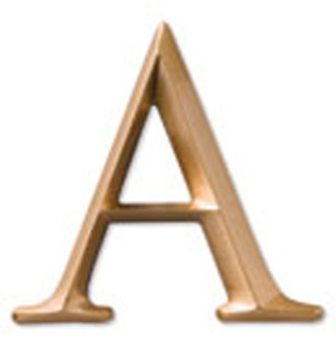 15 inch Trajan Bold Prismatic Cast Metal Sign Letter | Aluminum or Bronze