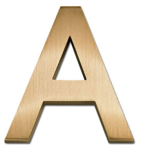 2 inch Twentieth Century Cast Metal Sign Letters | Aluminum or Bronze