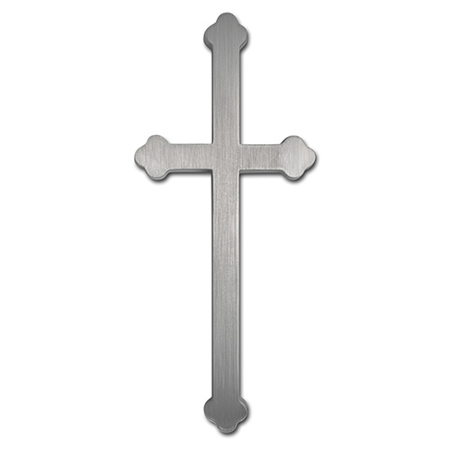 Budded Cross Symbol Cast Metal Sign | BL1015