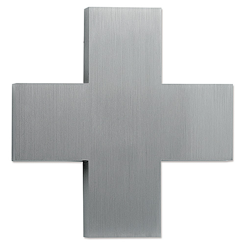 Cross Metal Sign Symbol Cast Metal Sign | BL1011