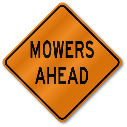 Mowers Roll Up Mesh Sign