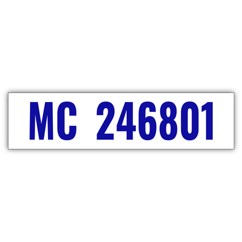 MC Numbers Truck Magnetic | Super Strong | VL0725